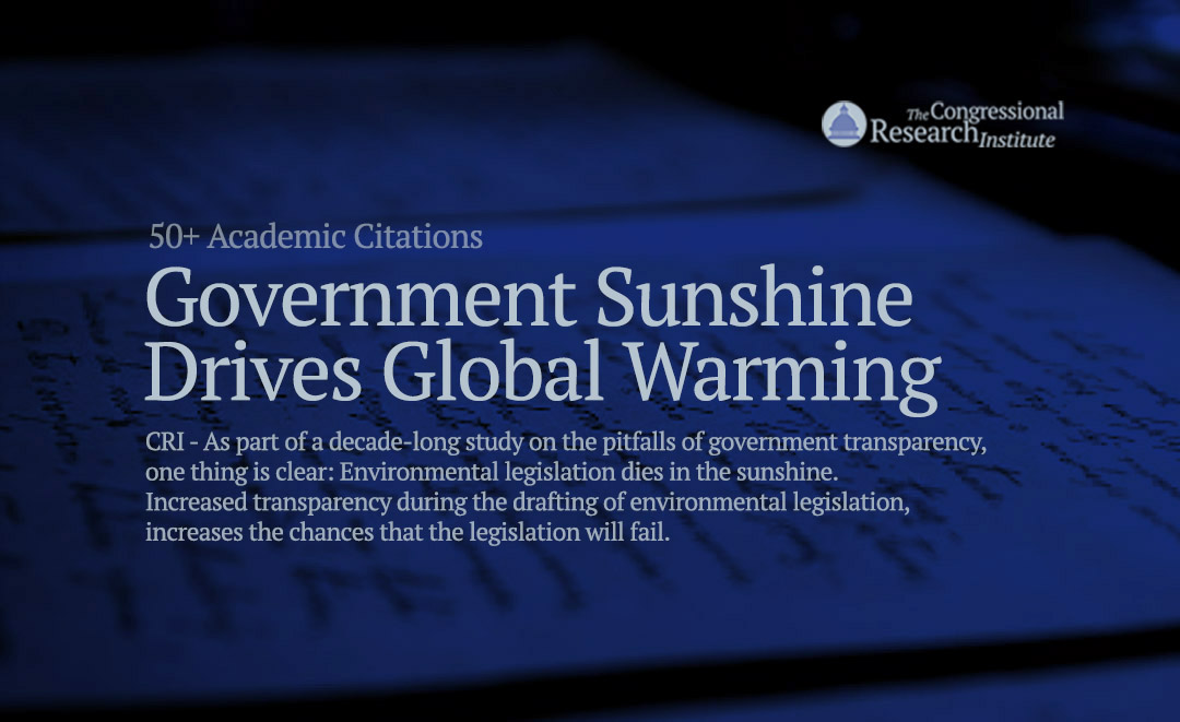 Government Sunshine Drives Global Warming